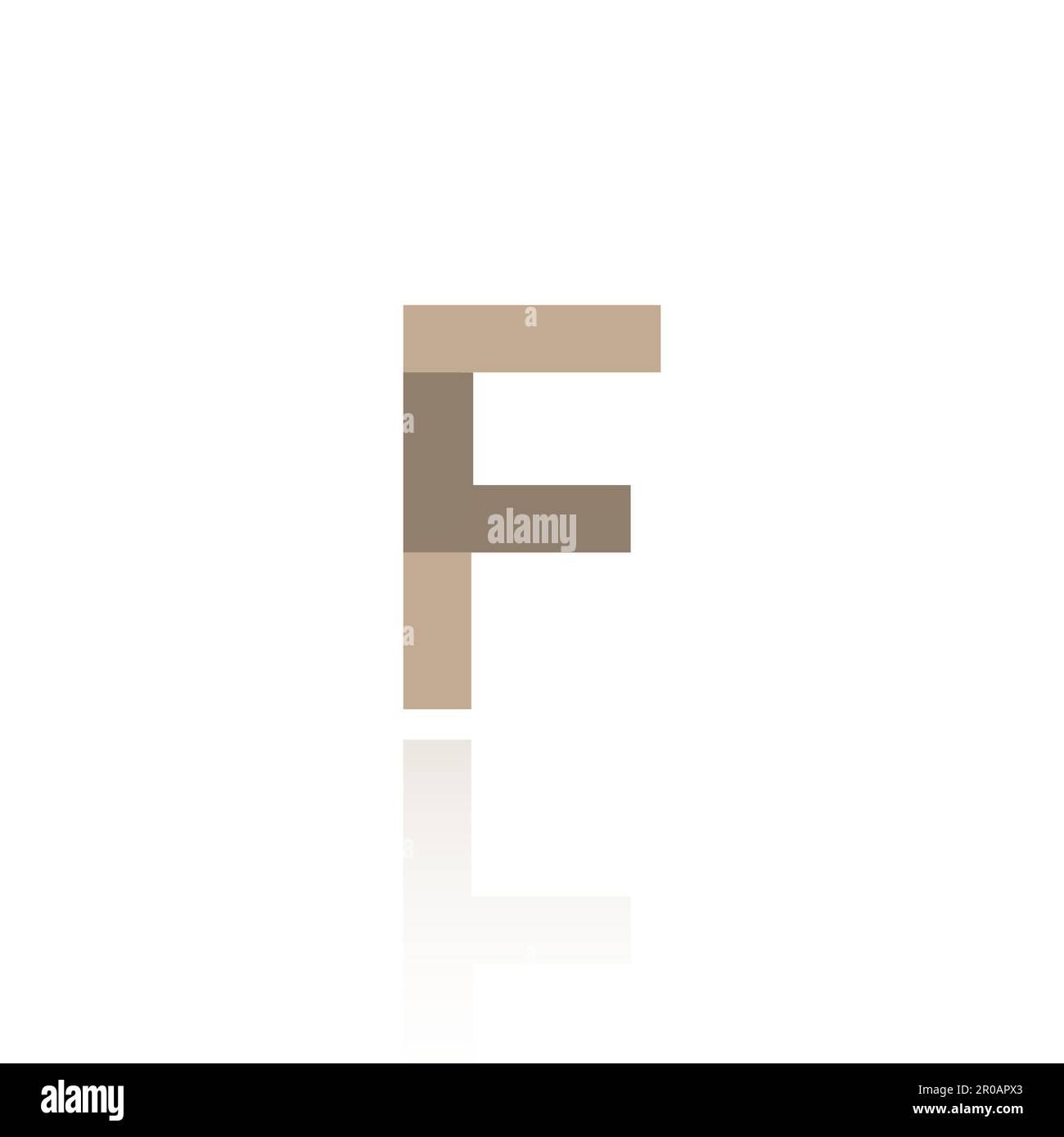 Alphabet Letter F Logo Design With Glossy Reflection Vector Icon ...
