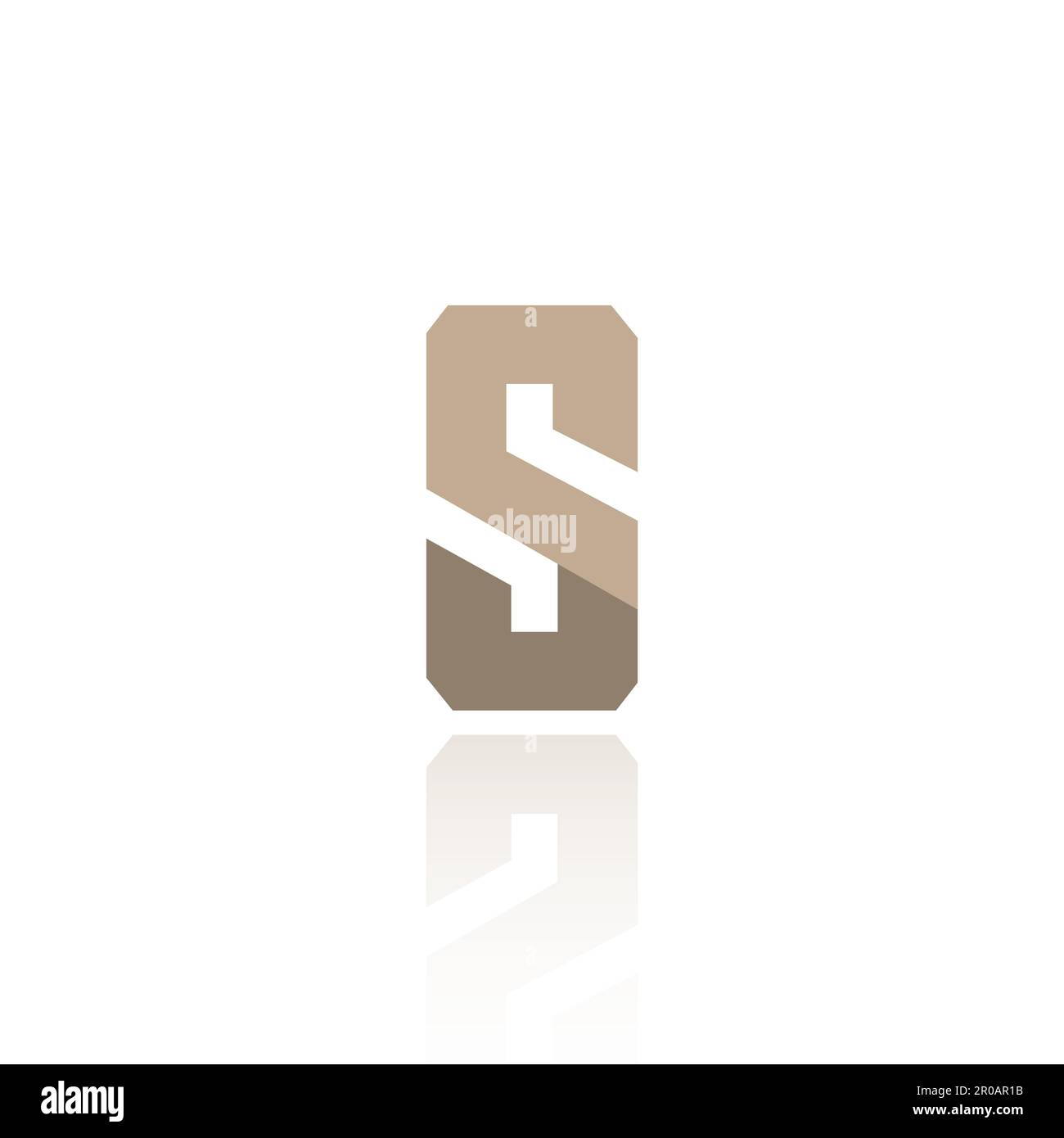 Alphabet Letter S Logo Design With Glossy Reflection Vector Icon ...