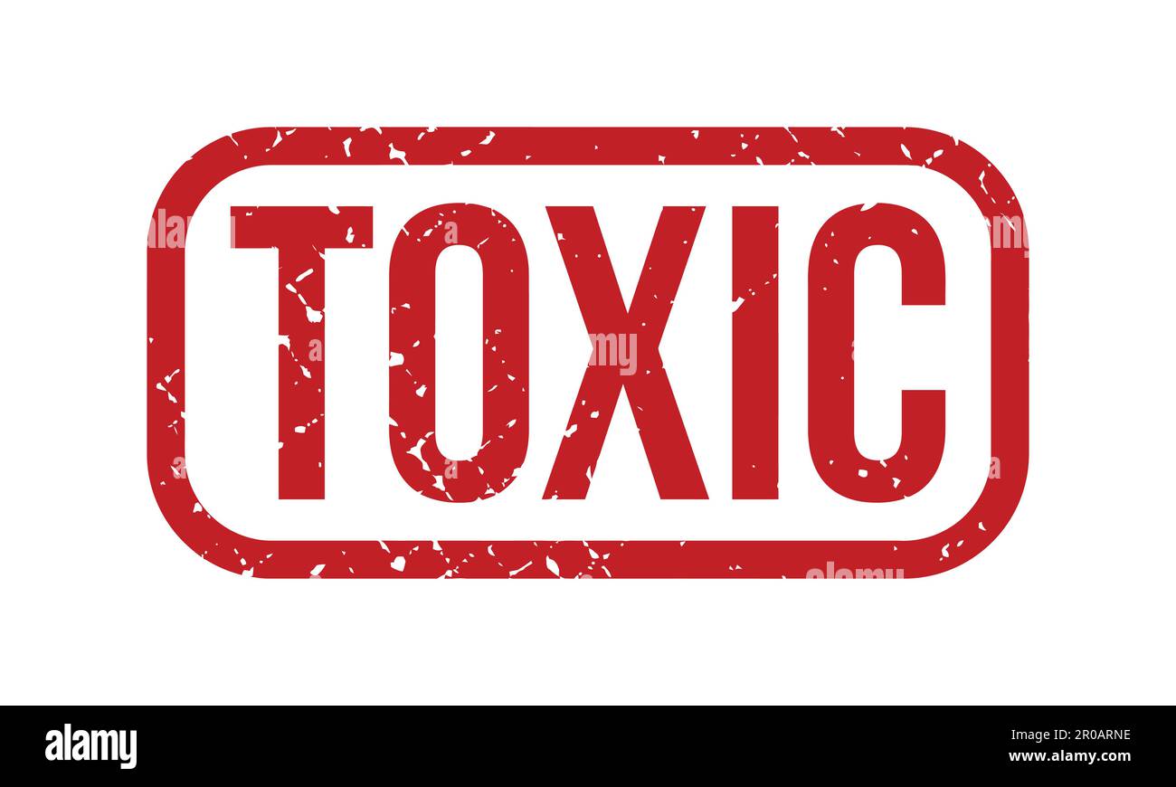 Toxic Rubber Stamp. Red Toxic Rubber Grunge Stamp Seal Vector ...