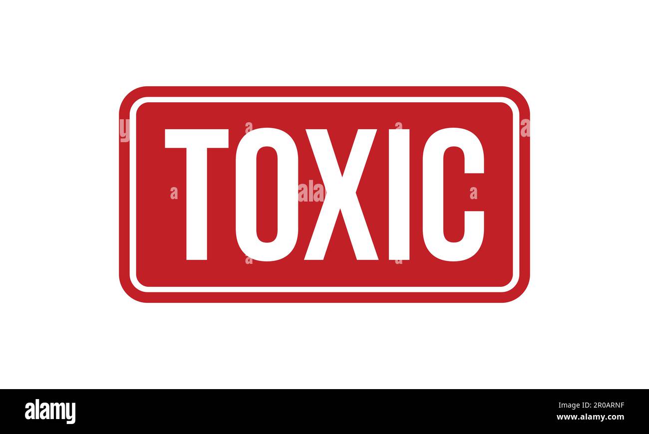 Toxic Rubber Stamp. Red Toxic Rubber Grunge Stamp Seal Vector ...