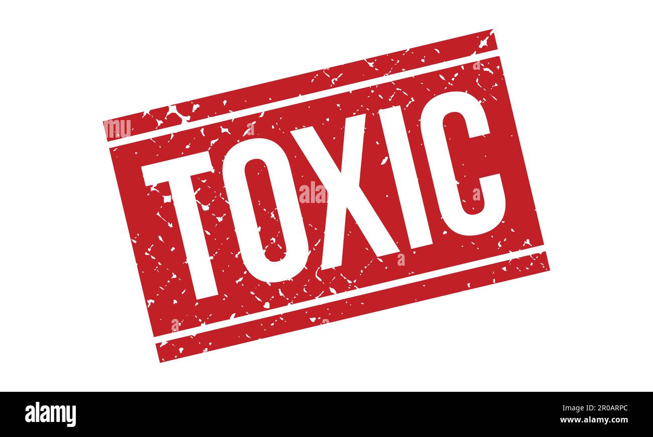 Toxic Rubber Stamp. Red Toxic Rubber Grunge Stamp Seal Vector ...