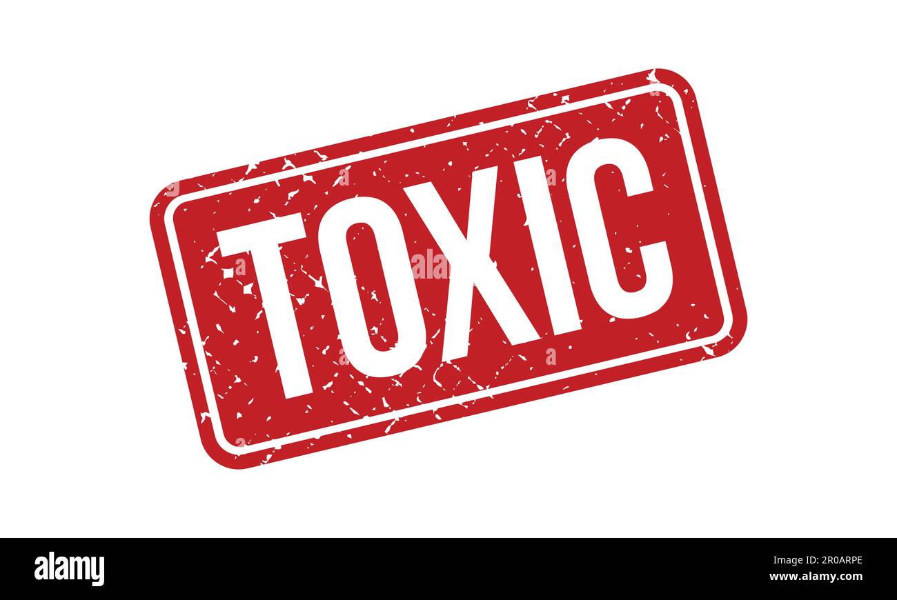 Toxic Rubber Stamp. Red Toxic Rubber Grunge Stamp Seal Vector ...