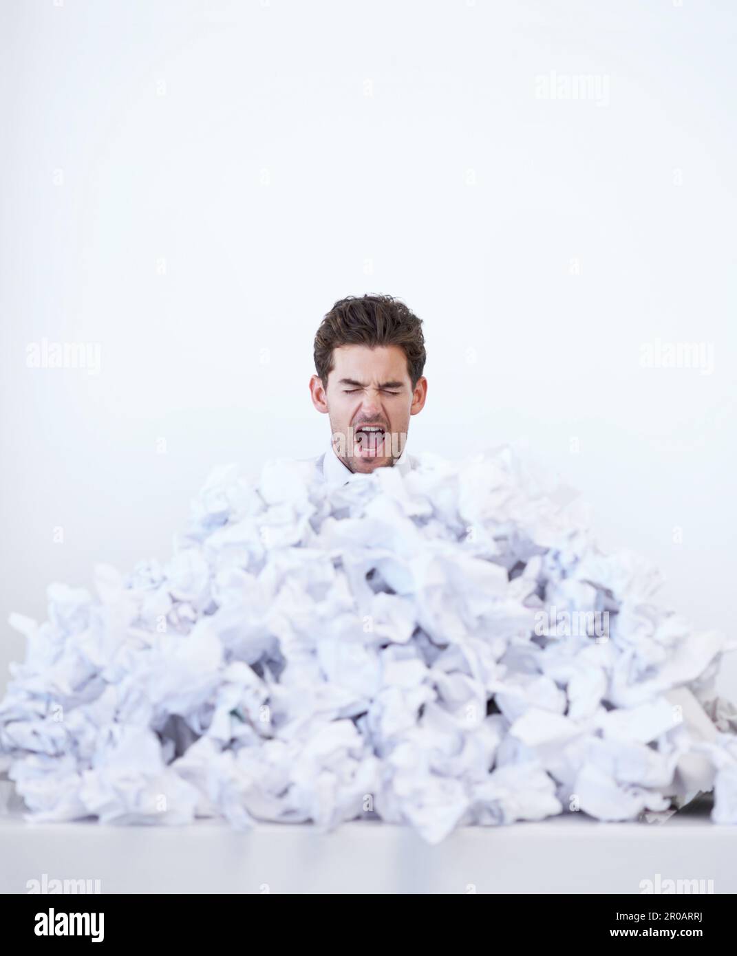 Argh This is too much. A young businessman looking frustrated while ...