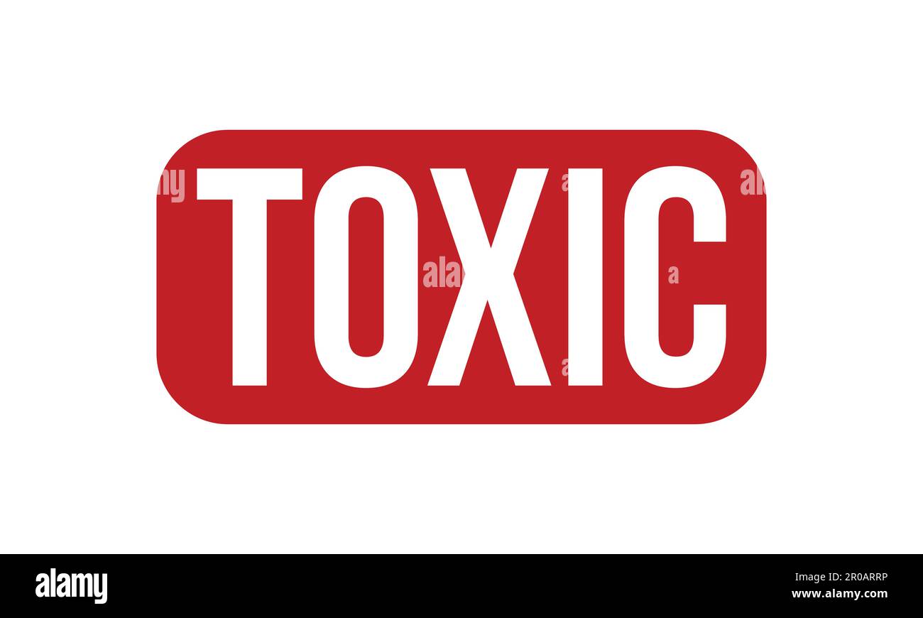 Toxic Rubber Stamp. Red Toxic Rubber Grunge Stamp Seal Vector ...