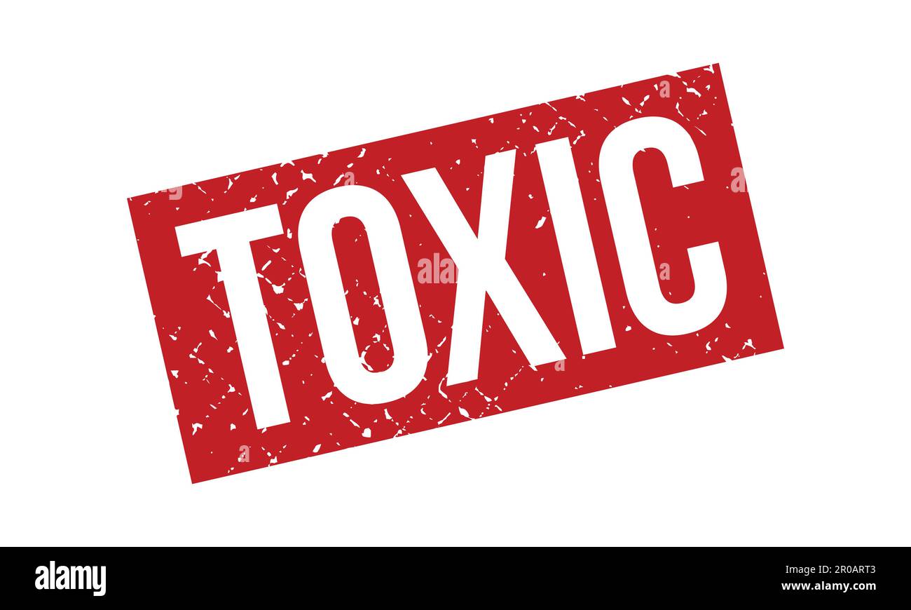 Toxic Rubber Stamp. Red Toxic Rubber Grunge Stamp Seal Vector ...