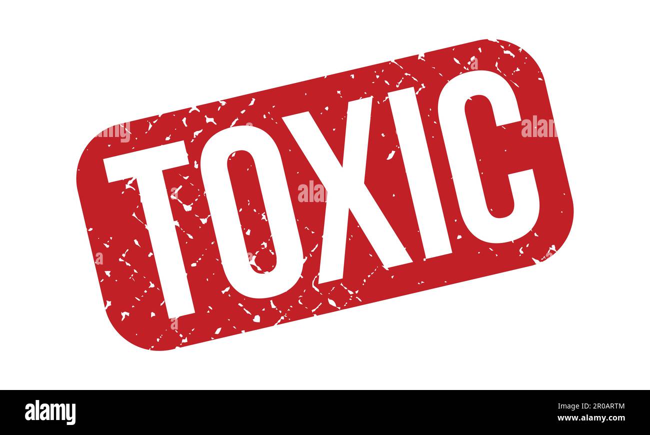Toxic Rubber Stamp. Red Toxic Rubber Grunge Stamp Seal Vector ...
