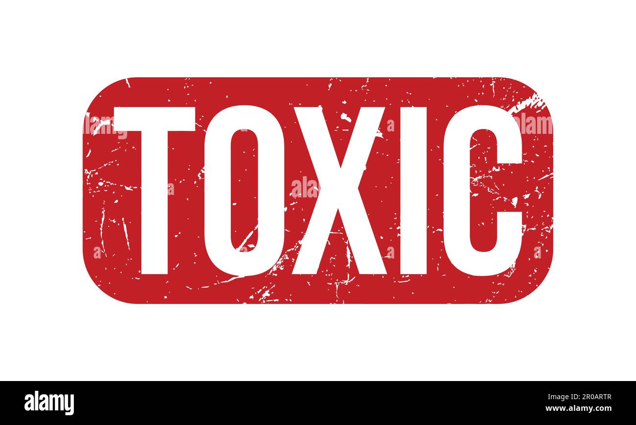 Toxic Rubber Stamp. Red Toxic Rubber Grunge Stamp Seal Vector ...