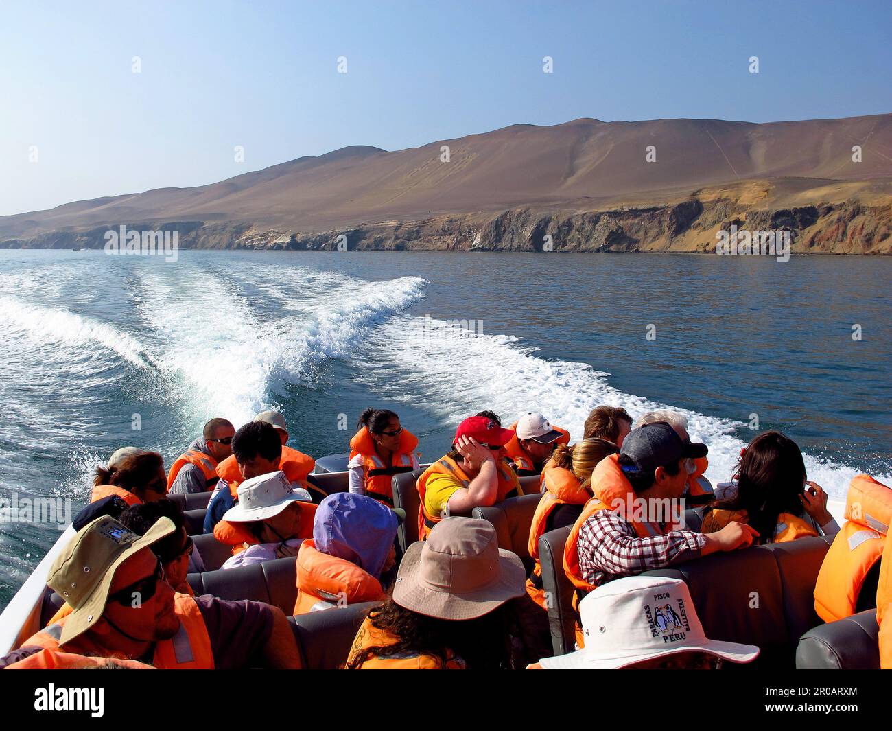The boat in the Pacific, Paracas, Peru Stock Photo - Alamy