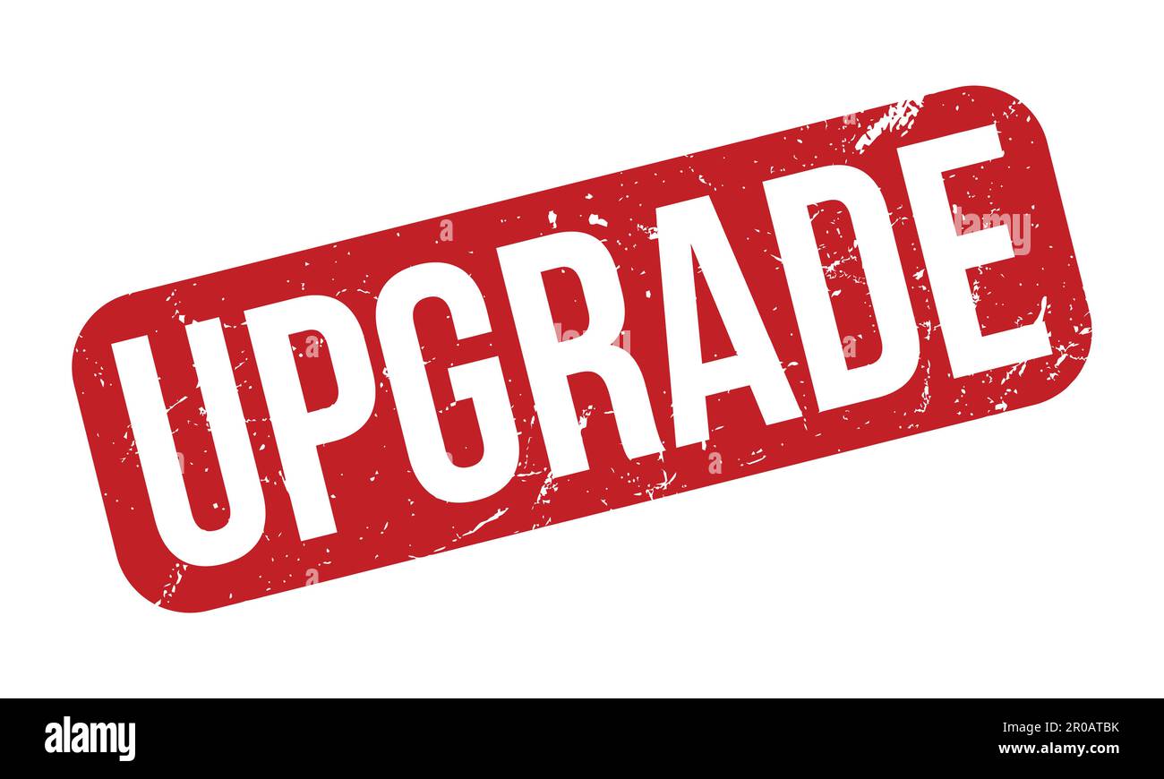 Upgrade Rubber Stamp. Red Upgrade Rubber Grunge Stamp Seal Vector ...