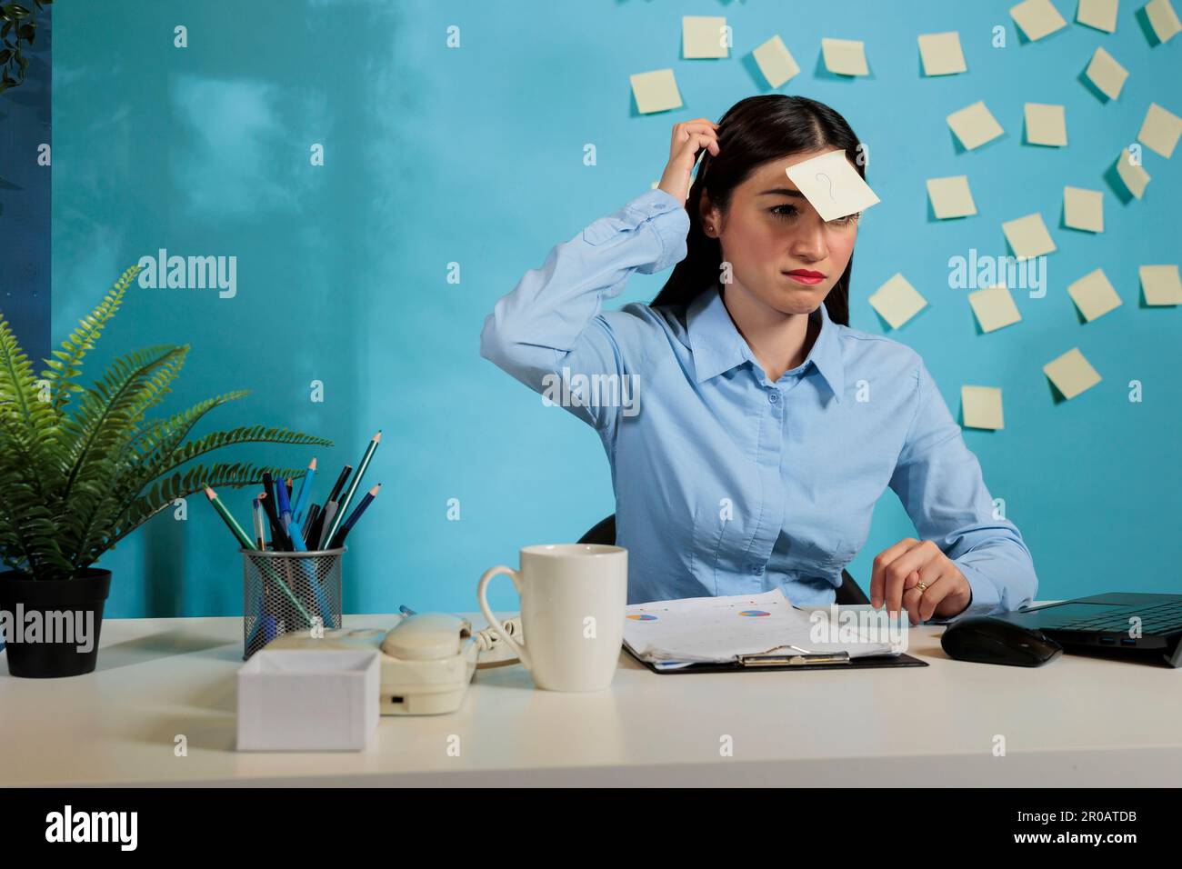 Funny Women Scratching In Office