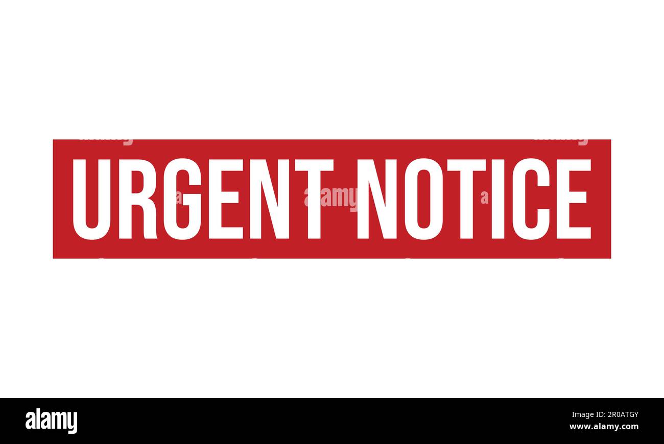 Urgent Notice Rubber Stamp. Urgent Notice Grunge Stamp Seal Vector ...