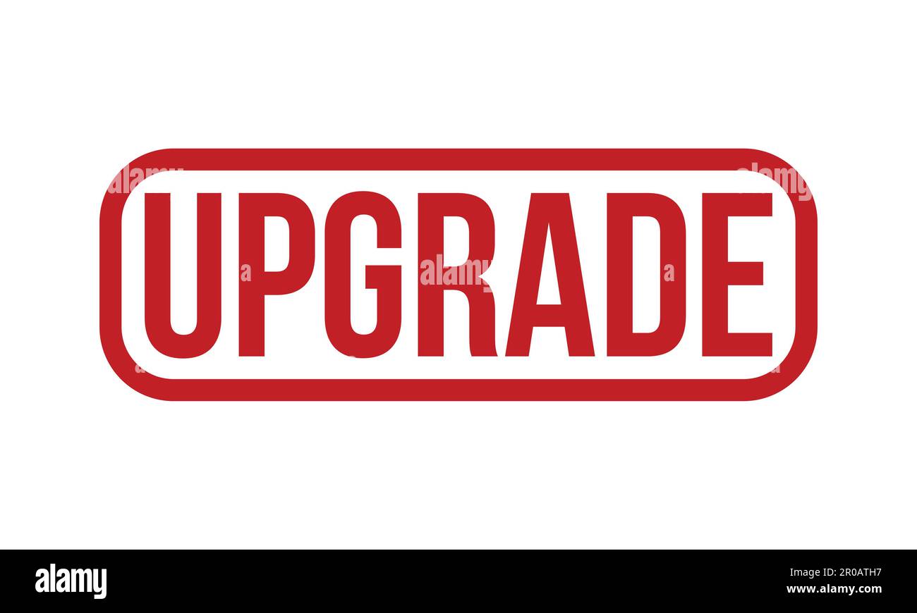 Upgrade Rubber Stamp. Red Upgrade Rubber Grunge Stamp Seal Vector ...