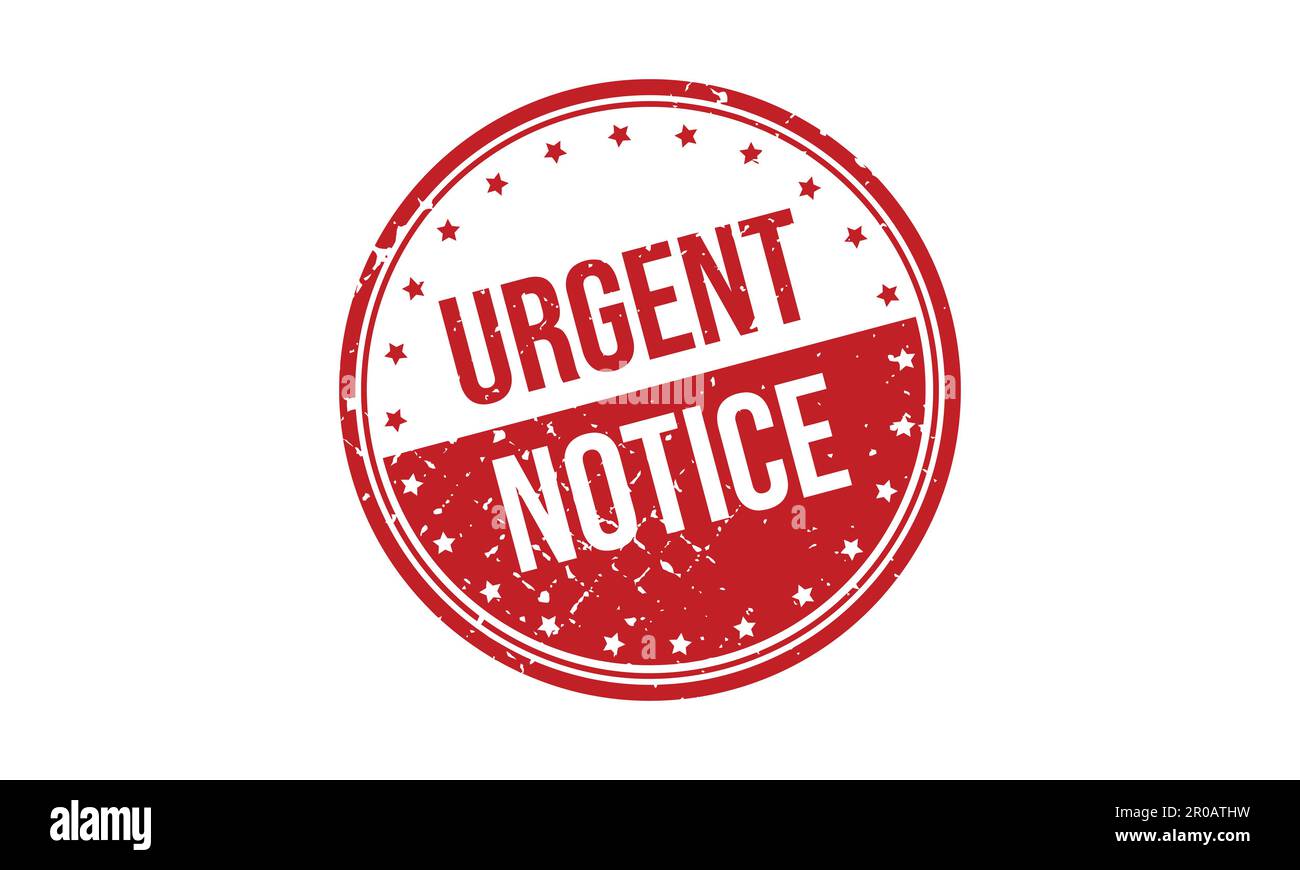 Urgent Notice Rubber Stamp. Urgent Notice Grunge Stamp Seal Vector ...