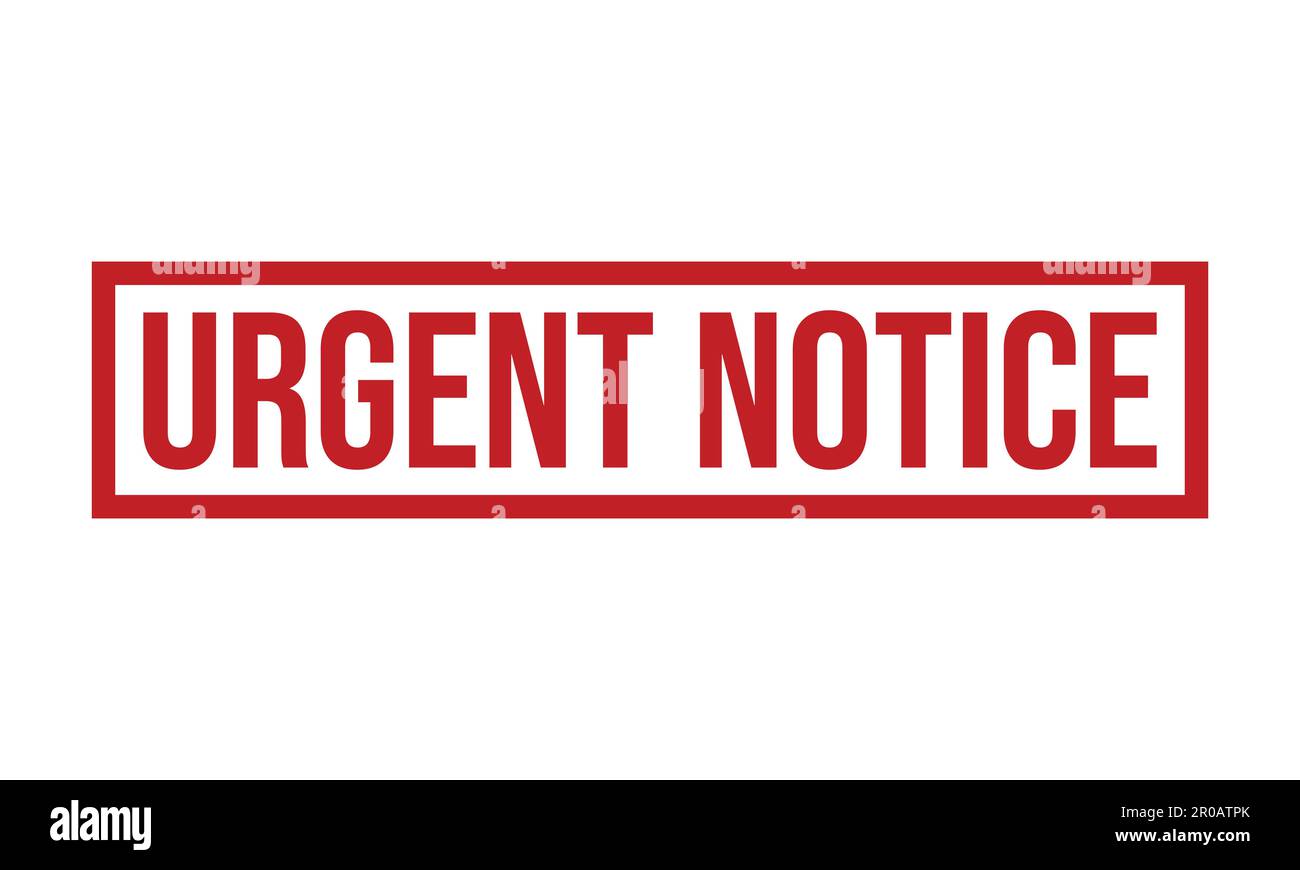Urgent Notice Rubber Stamp. Urgent Notice Grunge Stamp Seal Vector ...