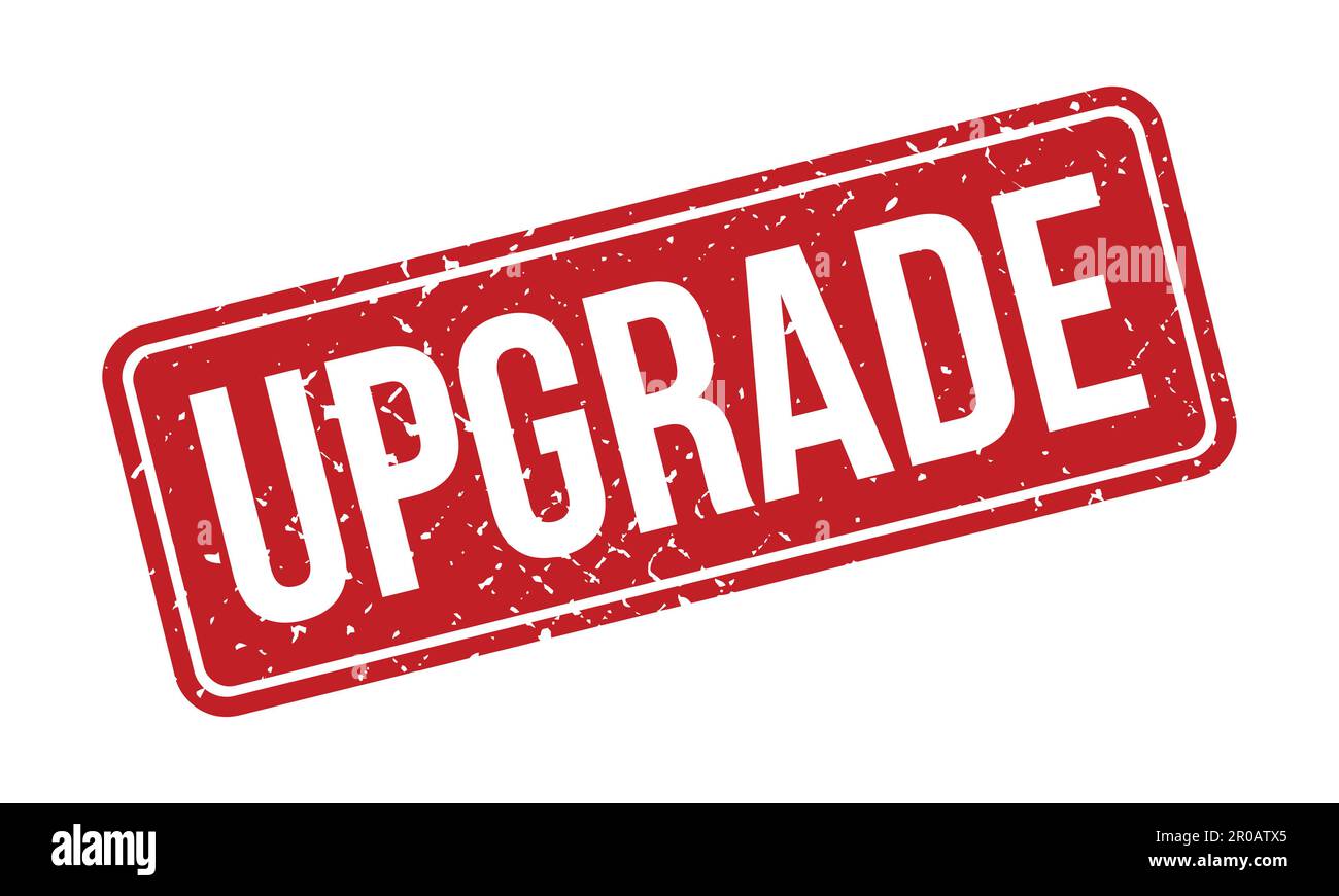 Upgrade Rubber Stamp. Red Upgrade Rubber Grunge Stamp Seal Vector ...
