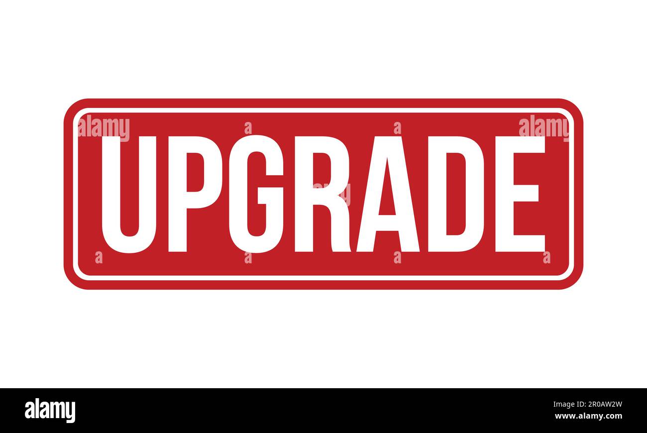 Upgrade Rubber Stamp. Red Upgrade Rubber Grunge Stamp Seal Vector ...