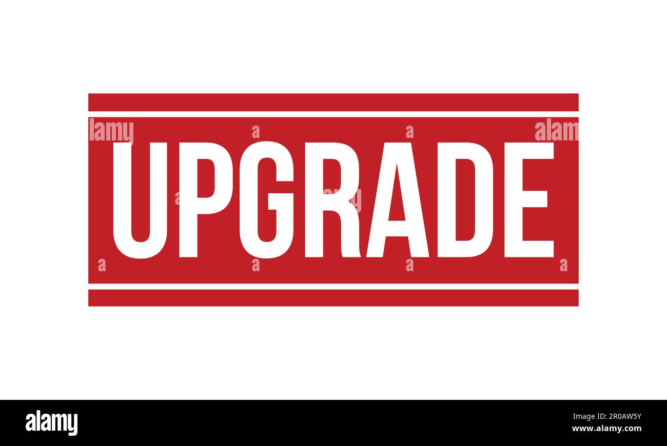 Upgrade Rubber Stamp. Red Upgrade Rubber Grunge Stamp Seal Vector ...