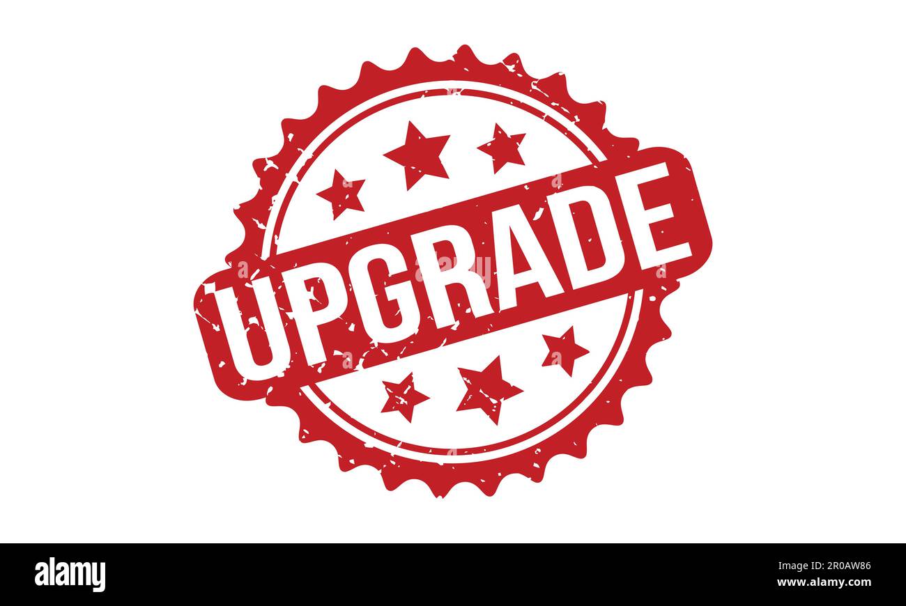 Upgrade Rubber Stamp. Red Upgrade Rubber Grunge Stamp Seal Vector ...
