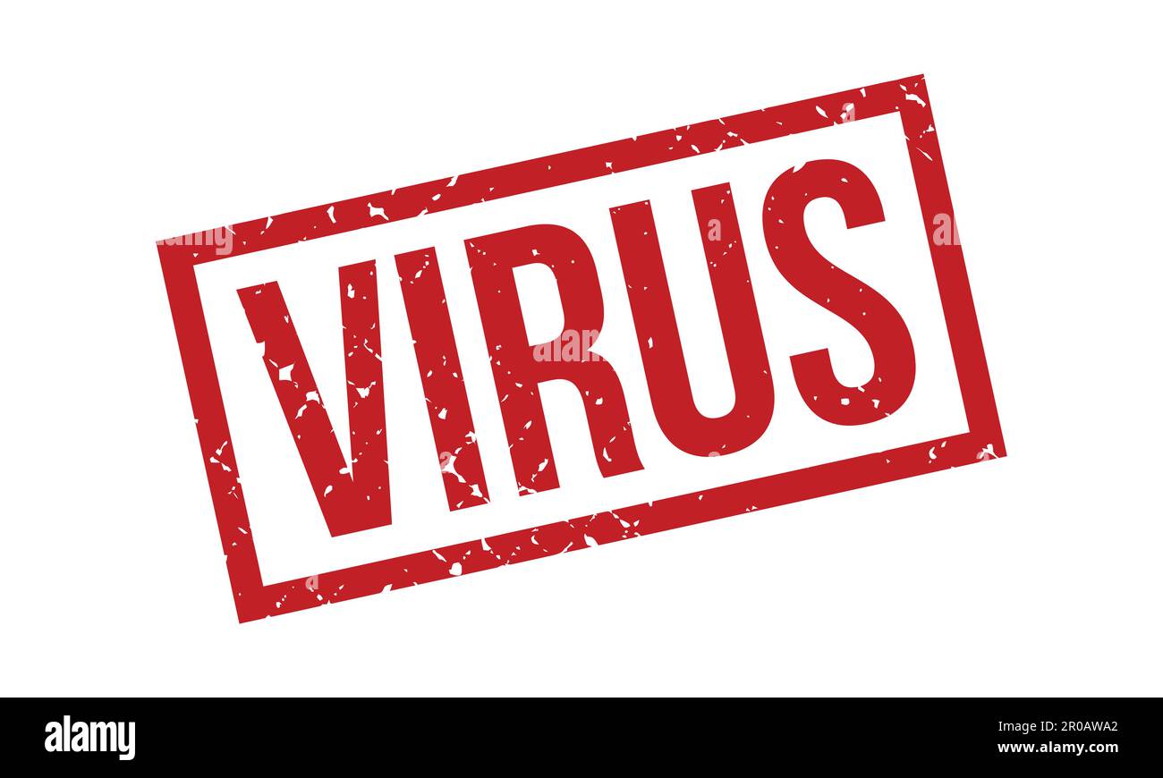 Virus Rubber Stamp. Red Virus Rubber Grunge Stamp Seal Vector ...