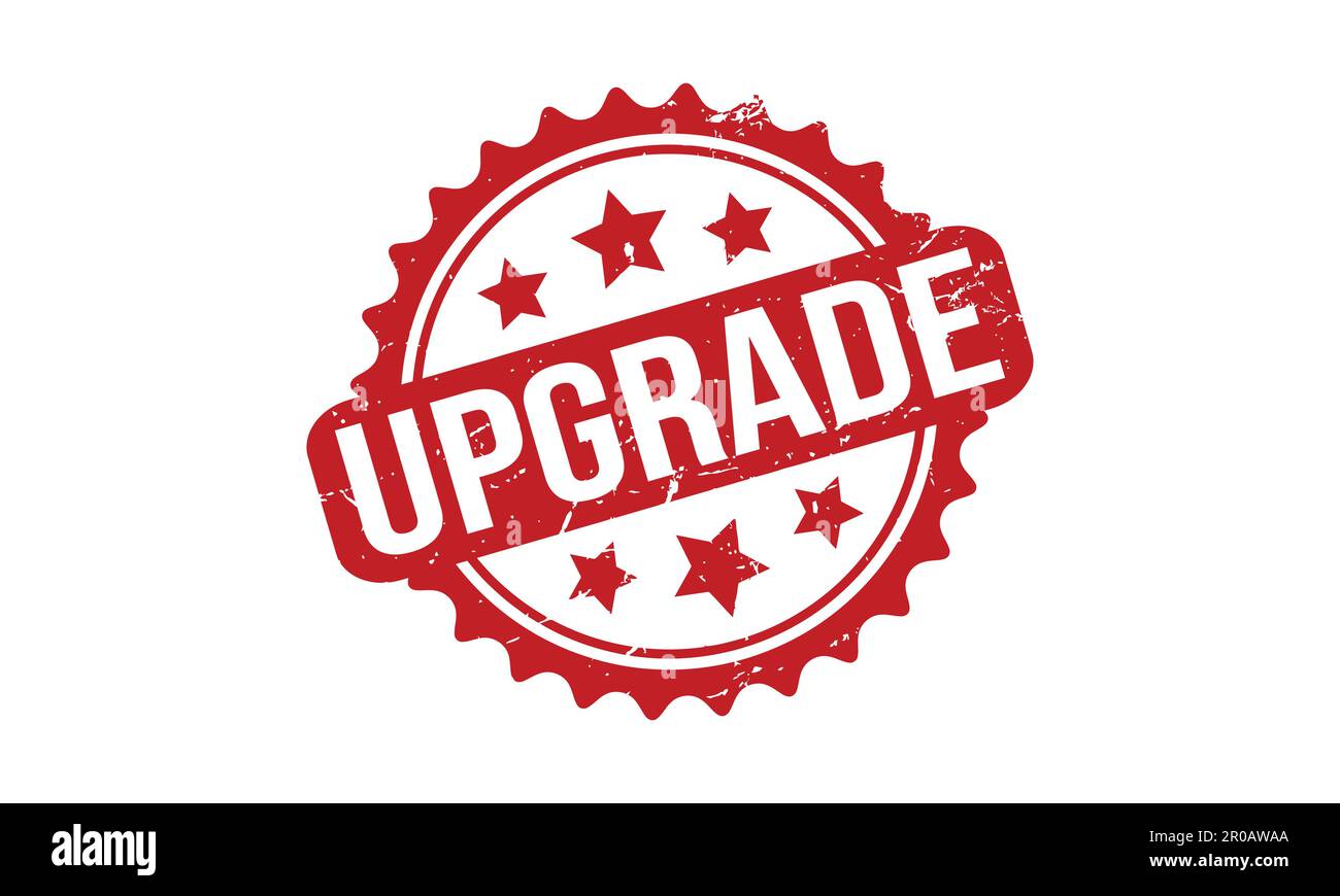 Upgrade Rubber Stamp. Red Upgrade Rubber Grunge Stamp Seal Vector Illustration Stock Vector ...
