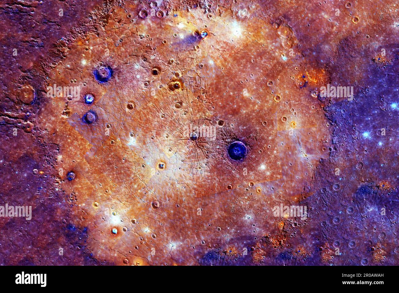 The surface of the planet Mercury. Elements of this image furnishing ...