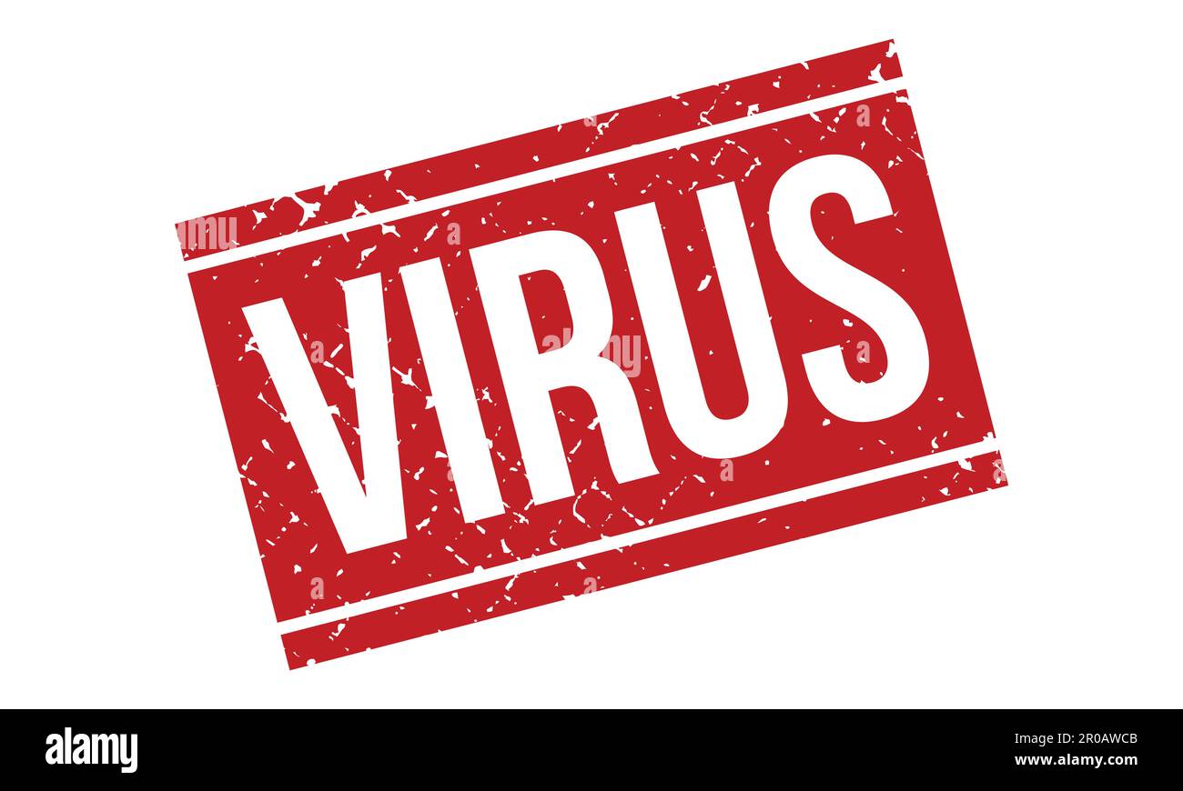 Virus Rubber Stamp. Red Virus Rubber Grunge Stamp Seal Vector ...