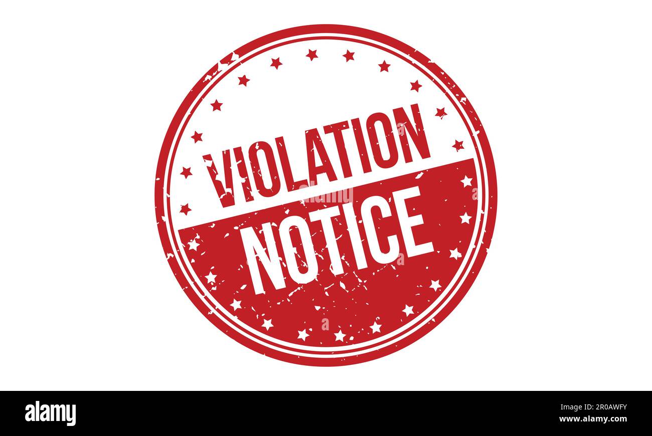 Violation Notice Rubber Stamp. Red Violation Notice Rubber Grunge Stamp ...