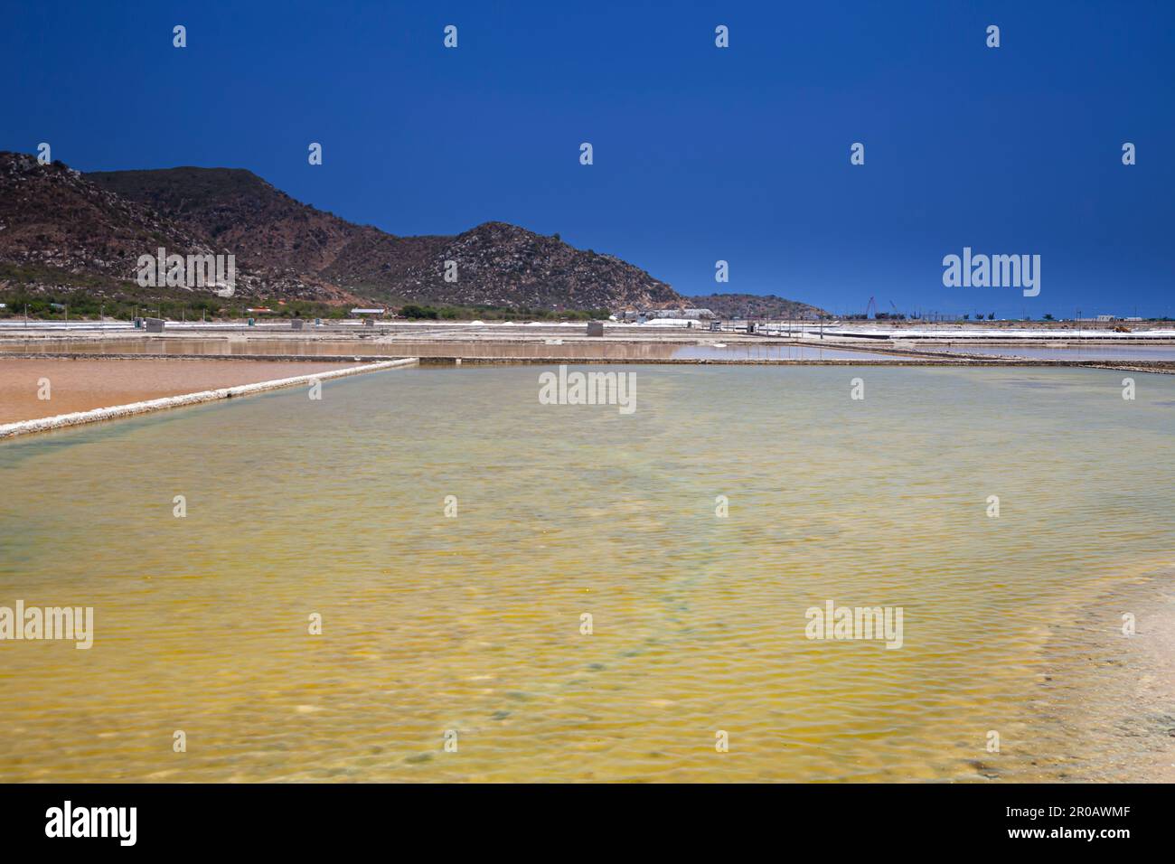 Salt fields for salt production,Province of Ninh Thuan , Vietnam, Asia ...