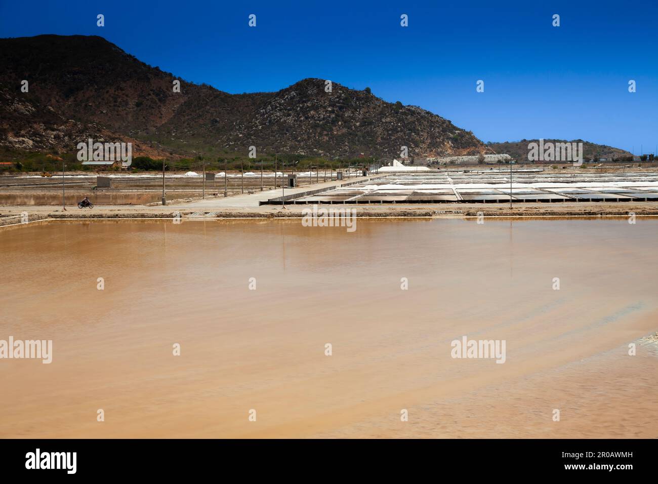 Salt fields for salt production,Province of Ninh Thuan , Vietnam, Asia ...