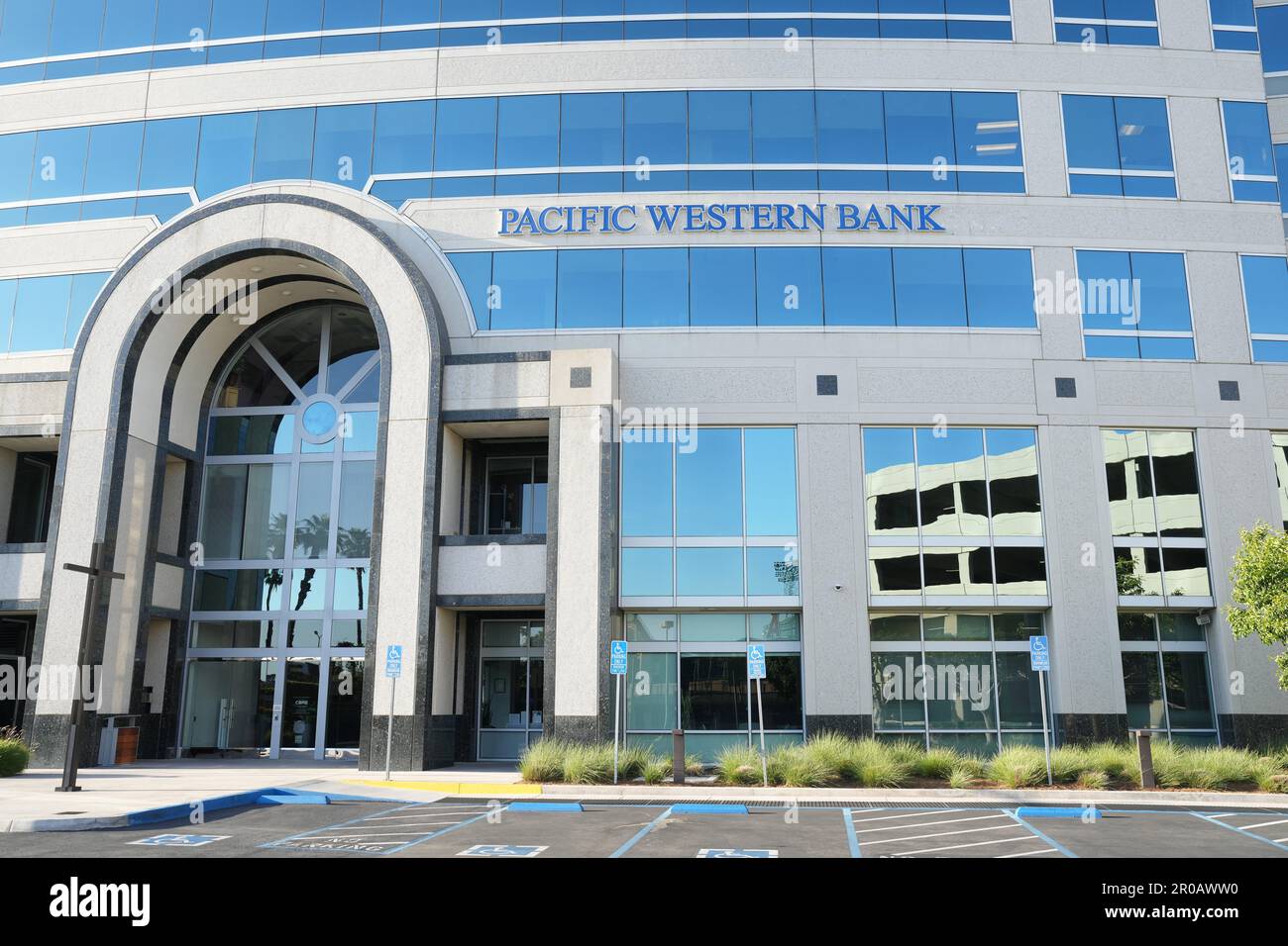 A Pacific Western Bank, Sunday, May 7, 2023, in Anaheim, Calif Stock ...