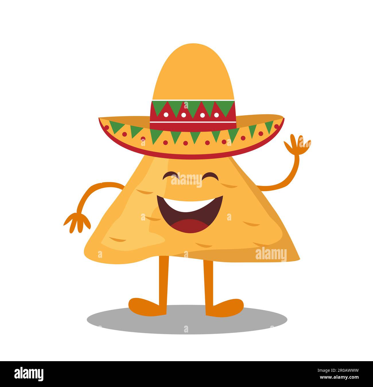 Nacho character design. Nachos on white background Stock Vector Image ...