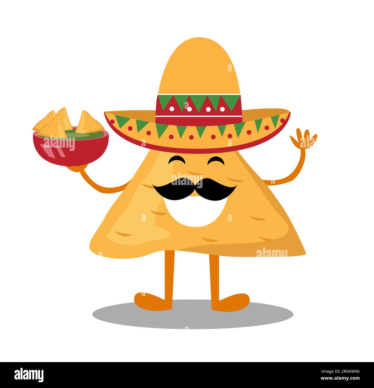 Nacho character design. Nachos on white background Stock Vector Image ...