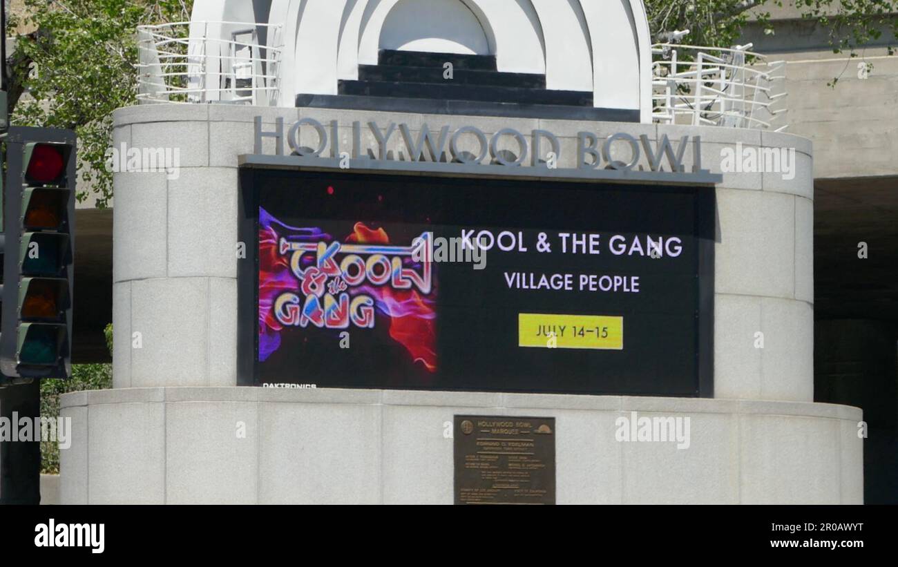 Los Angeles, California, USA 7th May 2023 Kool and the Gang and Village People Concert Marquee ...