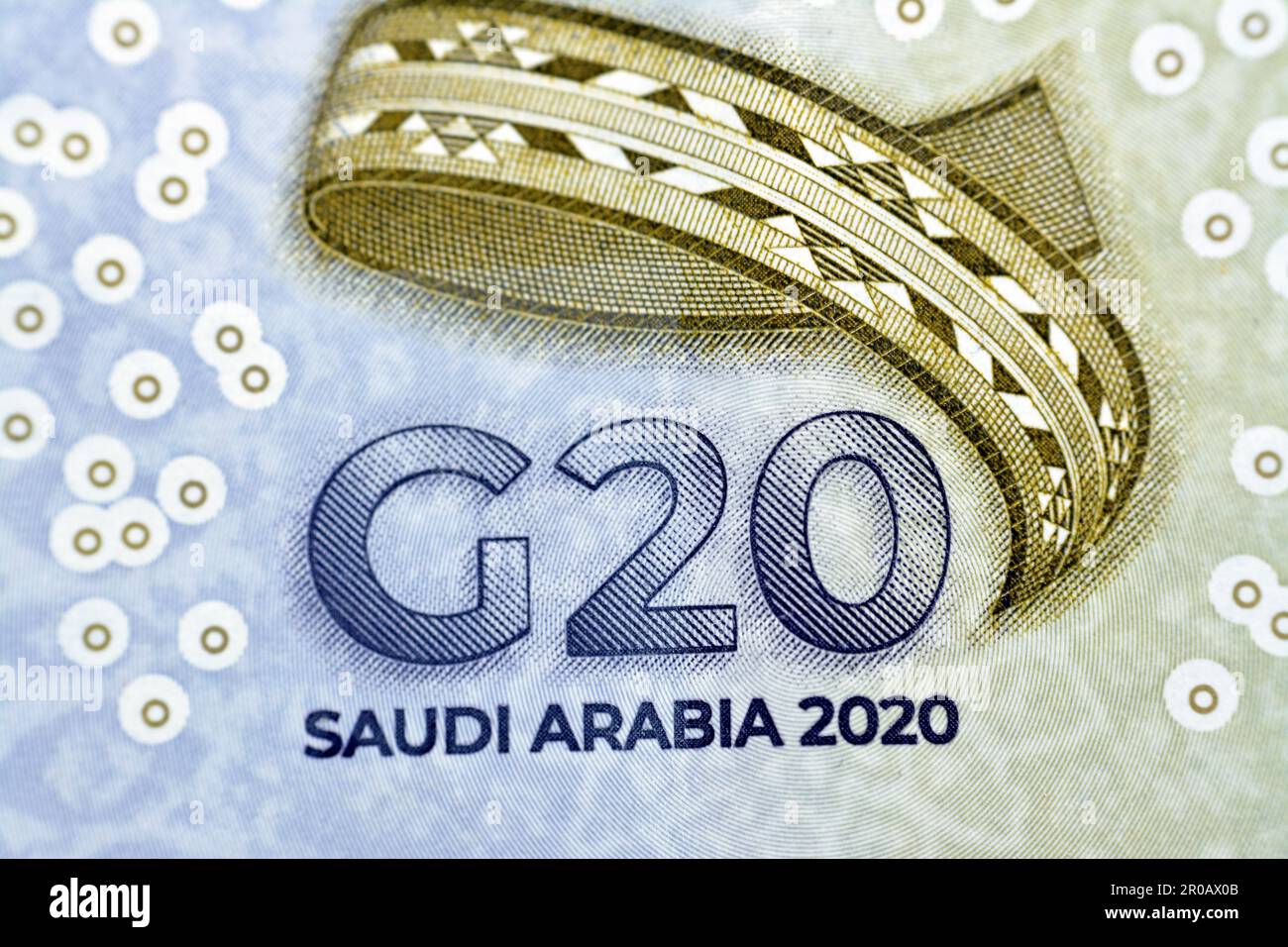 3D logo of the Kingdom's Presidency of G20 summit in 2020 AD 1442 AH ...