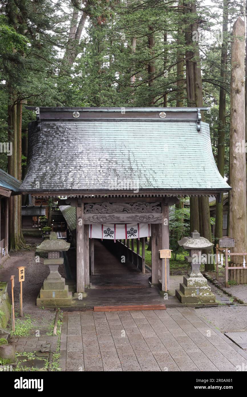 the Suwa-taisha Shrine in Nagano Prefecture, Japan Stock Photo - Alamy