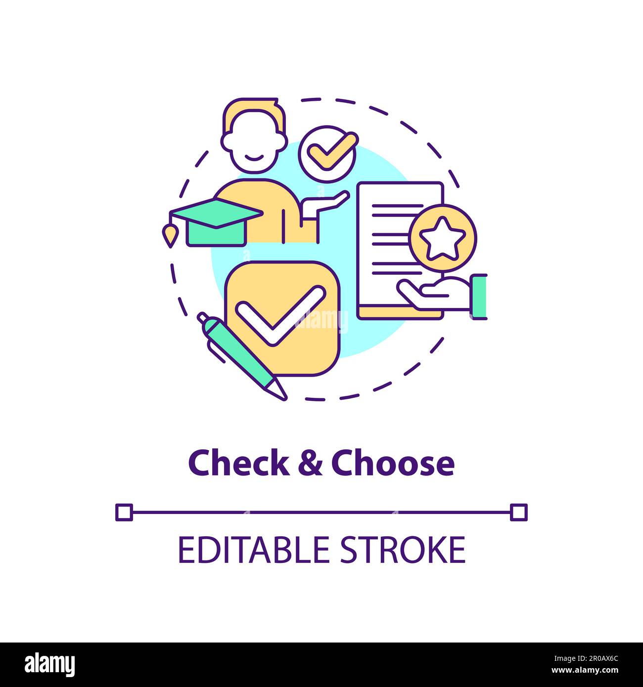 Check and choose concept icon Stock Vector Image & Art - Alamy