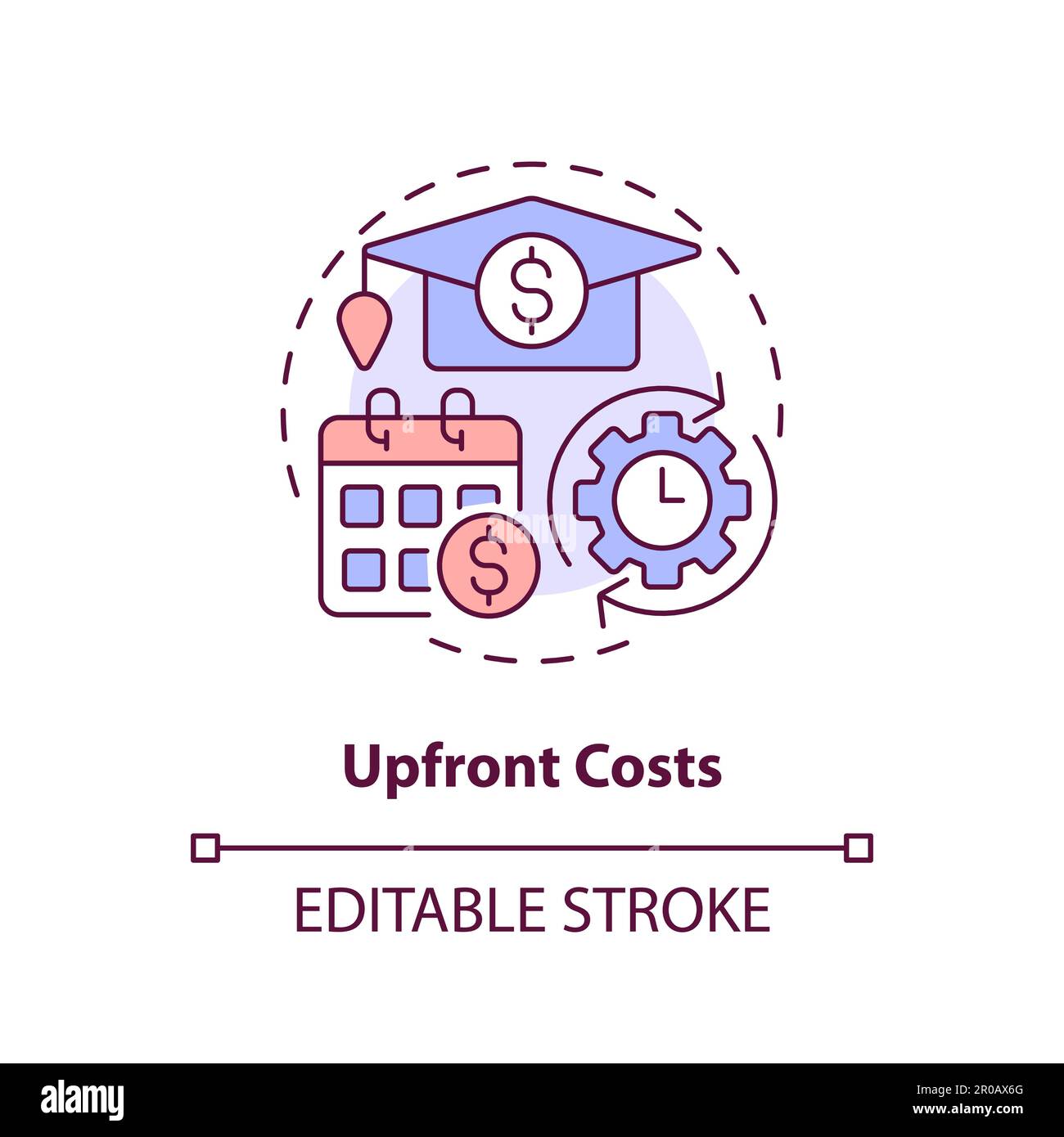 Upfront costs concept icon Stock Vector Image & Art - Alamy