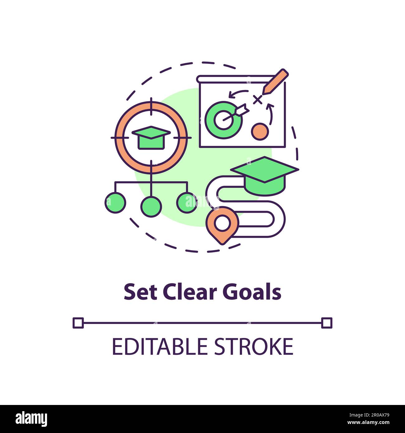 Set clear goals concept icon Stock Vector Image & Art - Alamy