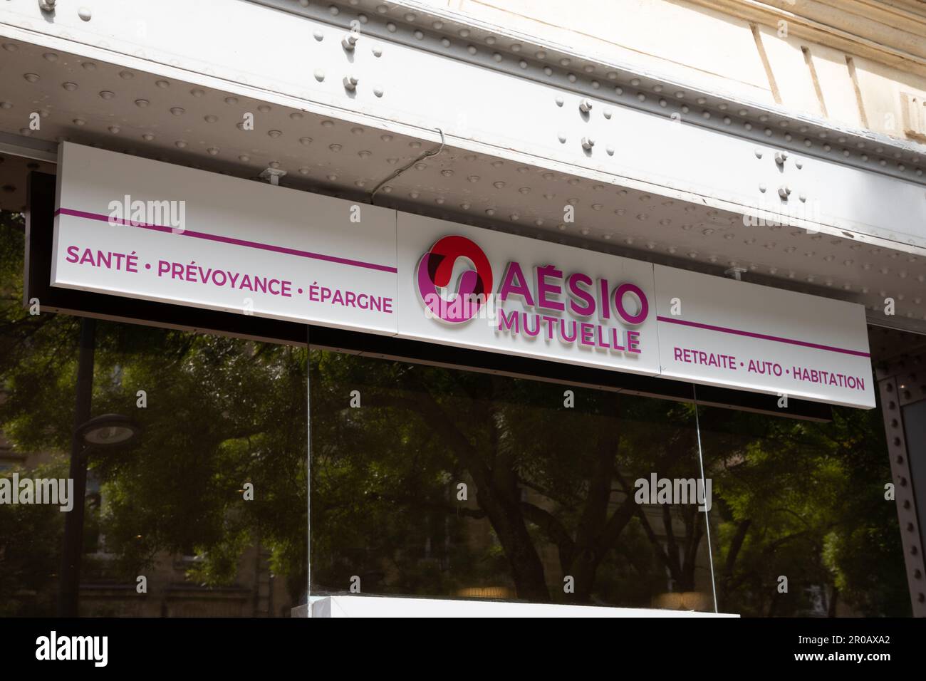 lyon , Aura France - 05 01 2023 : aesio mutuelle logo brand and text ...