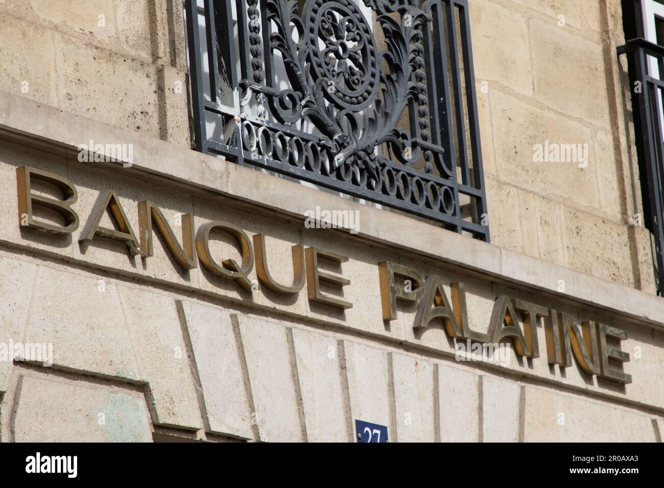 lyon , Aura France - 05 01 2023 : Banque Palatine logo text and sign ...