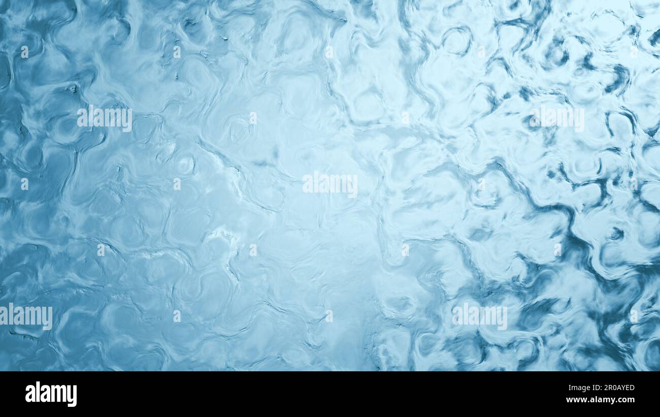 light blue ghost color organic curves forms bg - abstract 3D ...