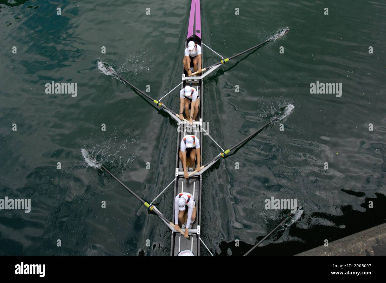 Steuermann Peter Thiede, Matthias Flach (Schlagmann), Florian Mennigen ...