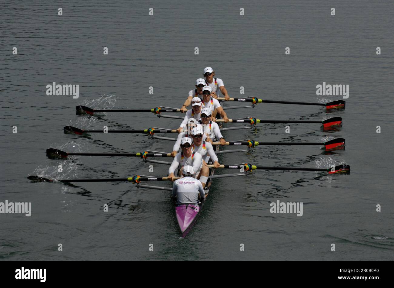 Steuermann Peter Thiede, Matthias Flach (Schlagmann), Florian Mennigen ...