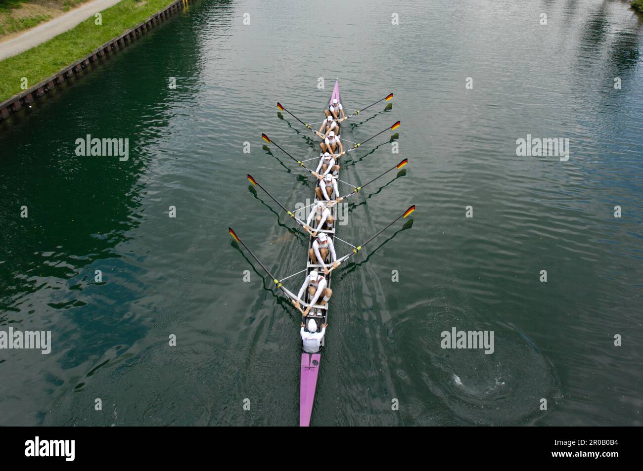 Steuermann Peter Thiede, Matthias Flach (Schlagmann), Florian Mennigen ...