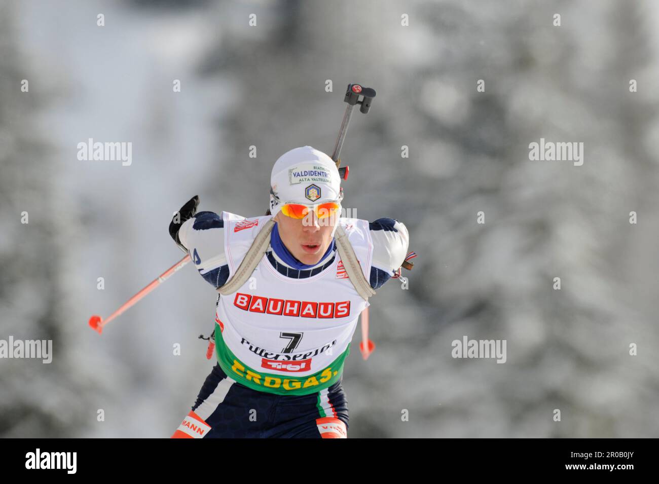 MARTINELLI Christian, ITA, Aktion.Biathlon Welt Cup in Hochfilzen. 10 ...
