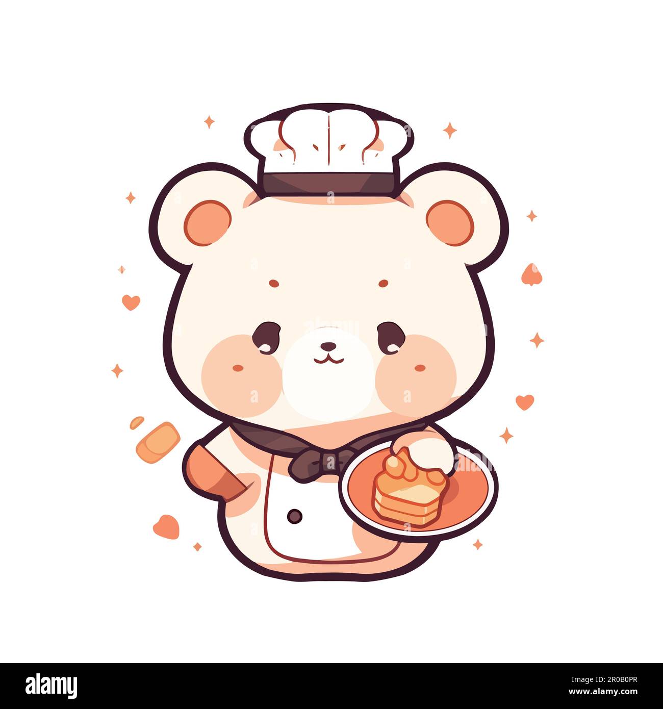 A cute cartoon bear is cooking in a kitchen Stock Vector Image & Art ...