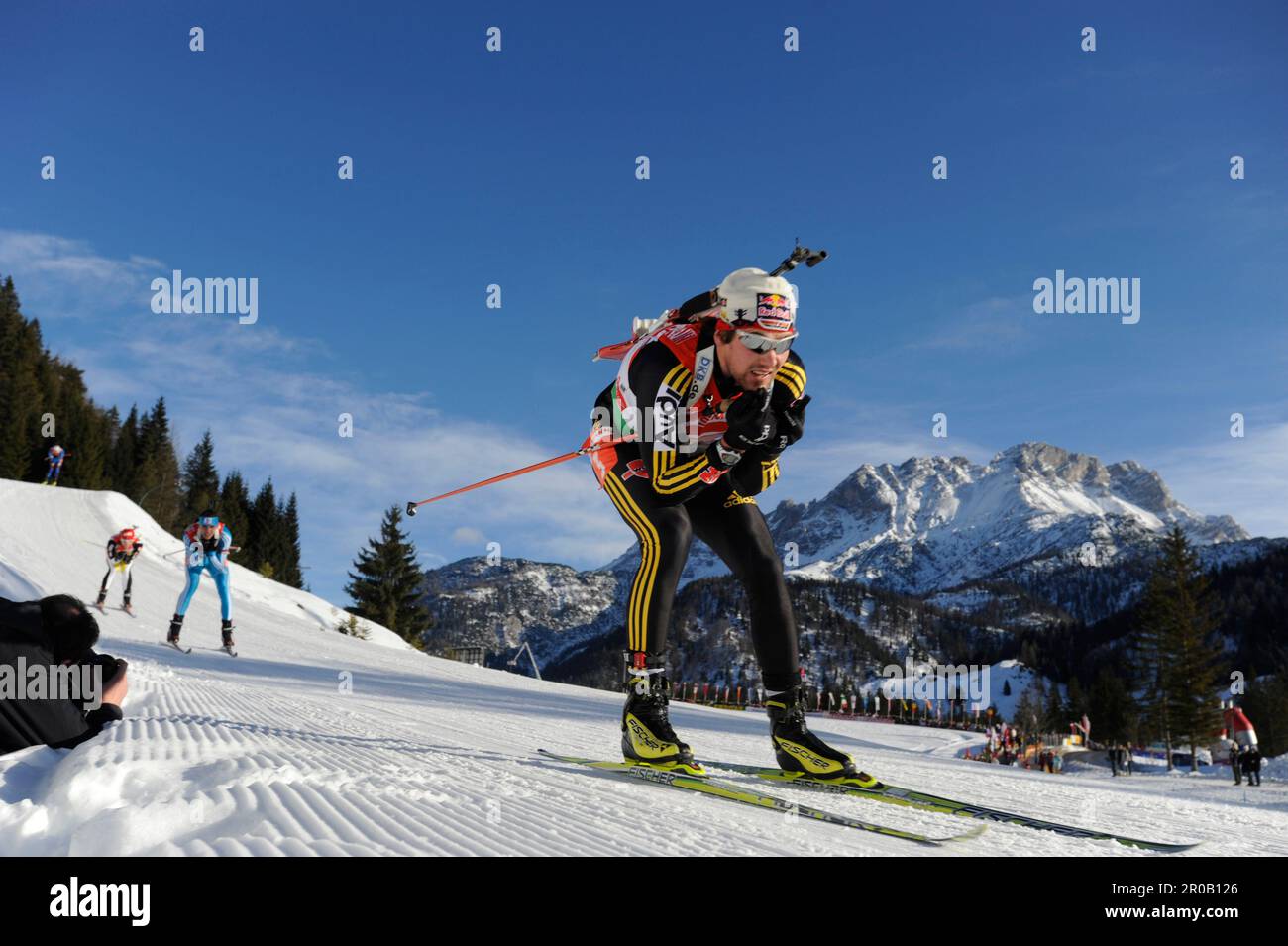 Michael ROESCH, Aktion.Biathlon Welt Cup in Hochfilzen 14.12.2008, 4x7 ...