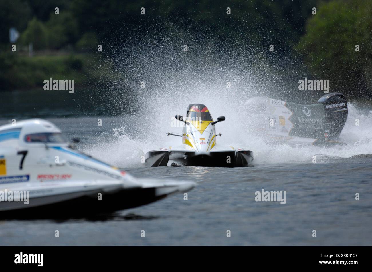 Simone Schuft Aktion in der Klasse ADAC Formula Mercury Cup.37. Int. Motorbootrennen in ...