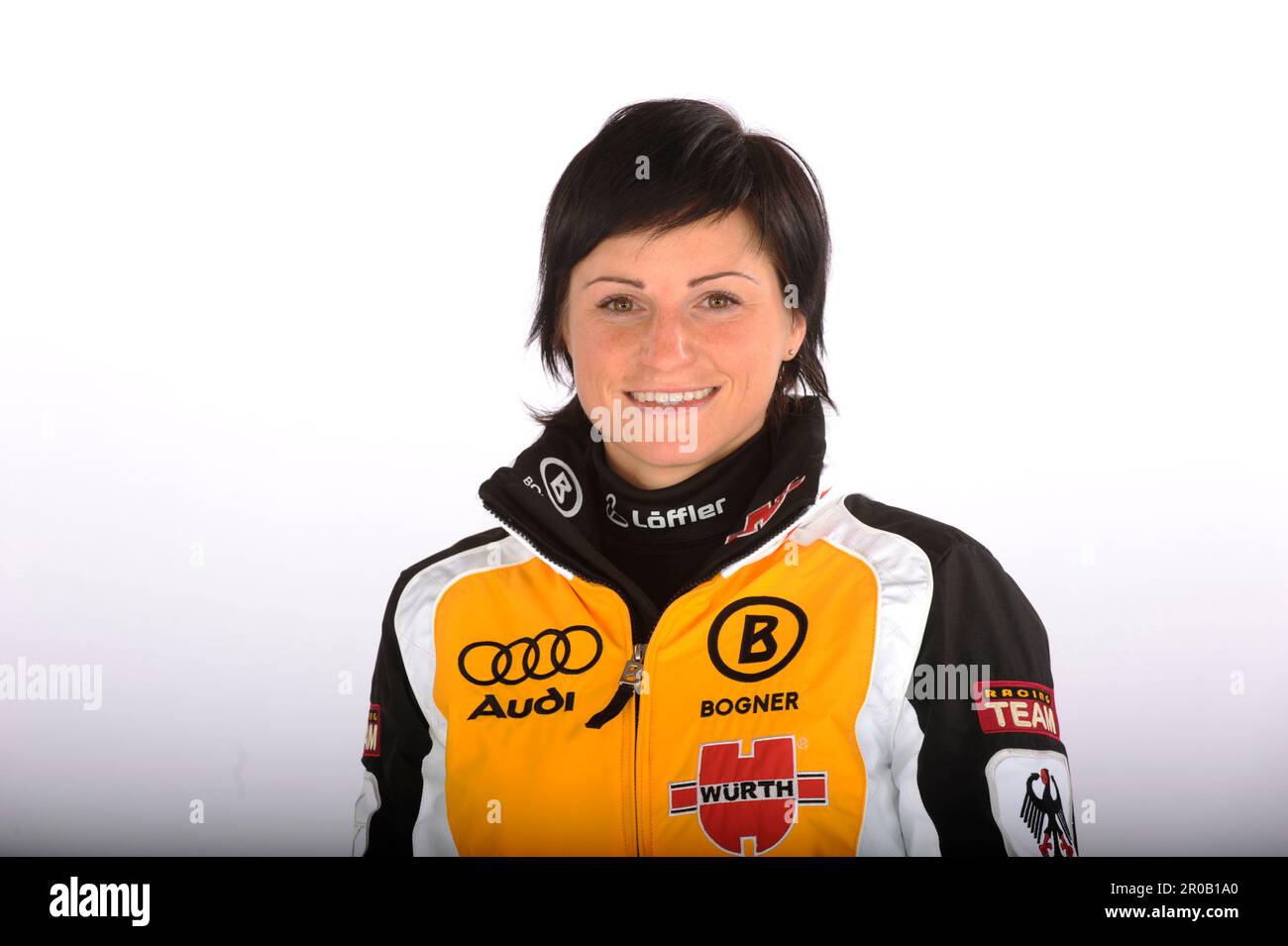 Andrea HENKEL Porträt, Studioaufnahme. DSV Ski National Mannschaft ...