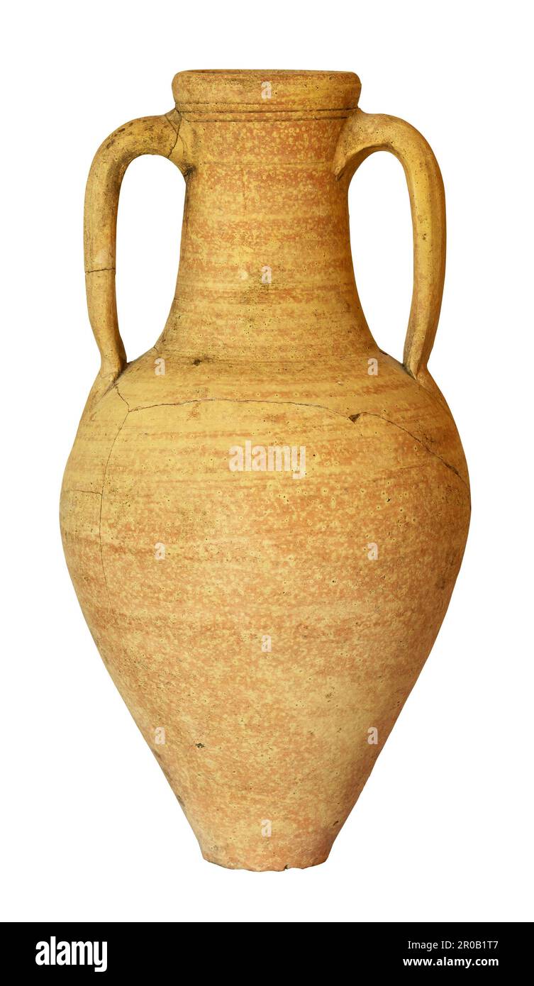 Amphora, classical Roman amphora from north Africa, isolated on white background Stock Photo - Alamy
